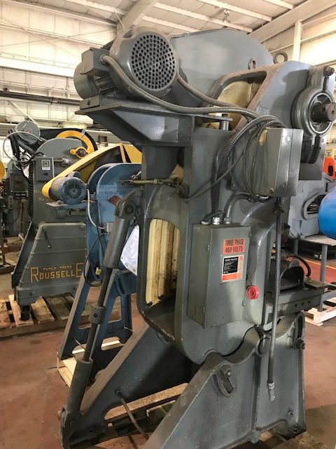 35 TON PERKINS MODEL 450-B OBI PUNCH PRESS WITH AIR ACTUATED MECHANICAL ...