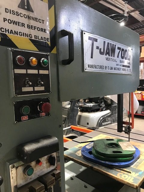 T-JAW MODEL 700D VERTICAL BANDSAW WITH 27" THROAT - Stevens Machine